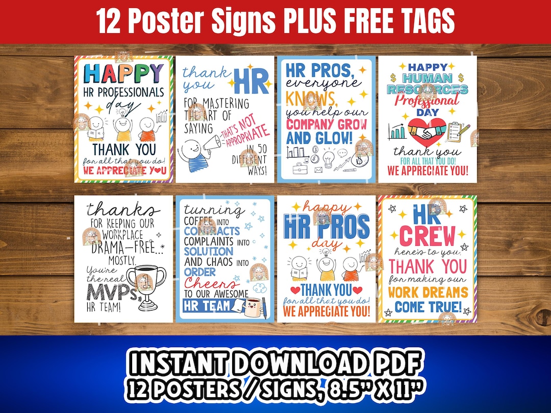 HR Professionals Day Sign Printable, Human Resources Professional Day ...