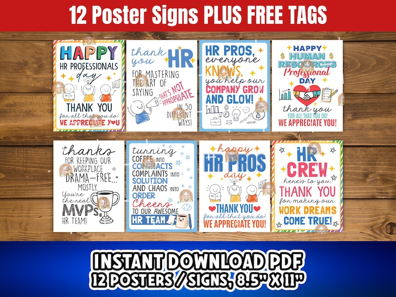 HR Professionals Day Sign Printable, Human Resources Professional Day ...