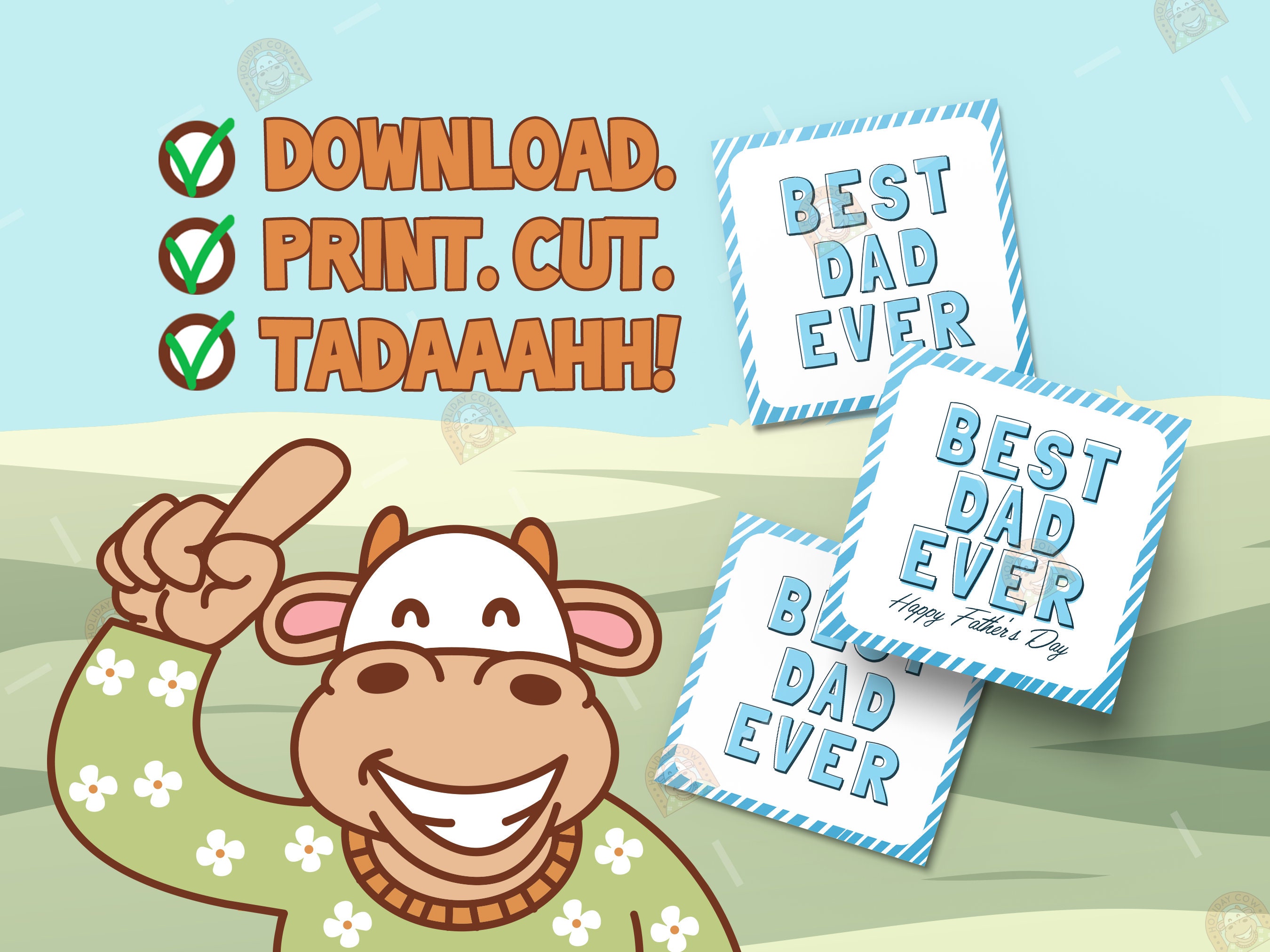 Fathers Day Tags Printable, Happy Fathers Day Gift Tags, Fathers Day ...