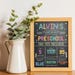 Chalkboard Back to School Sign Printable, Personalized First Day of ...