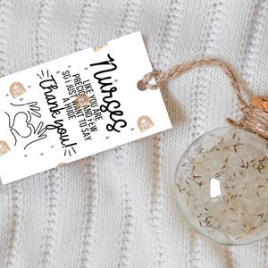 Nurse Tag, Thank You Nurse Gift Tag Printable, Happy Nurses Week Gift ...