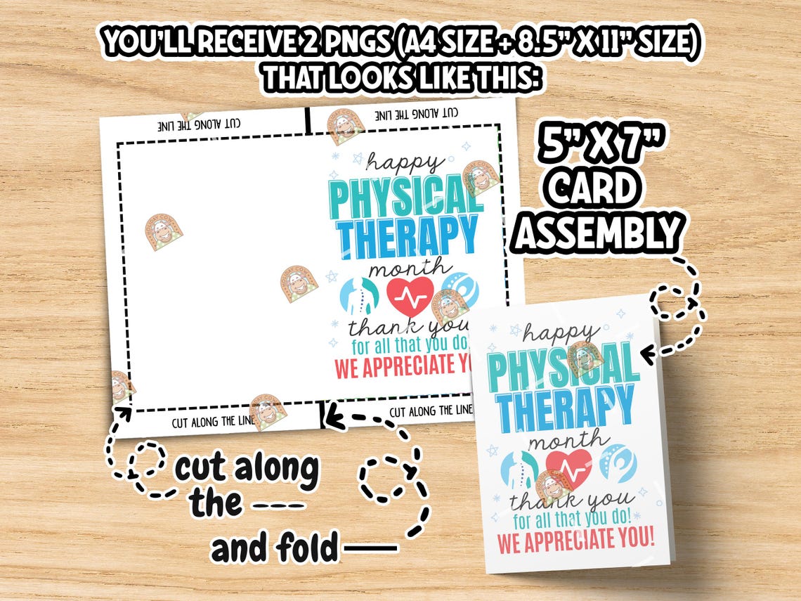 National Physical Therapy Month Card Printable, Physical Therapists ...