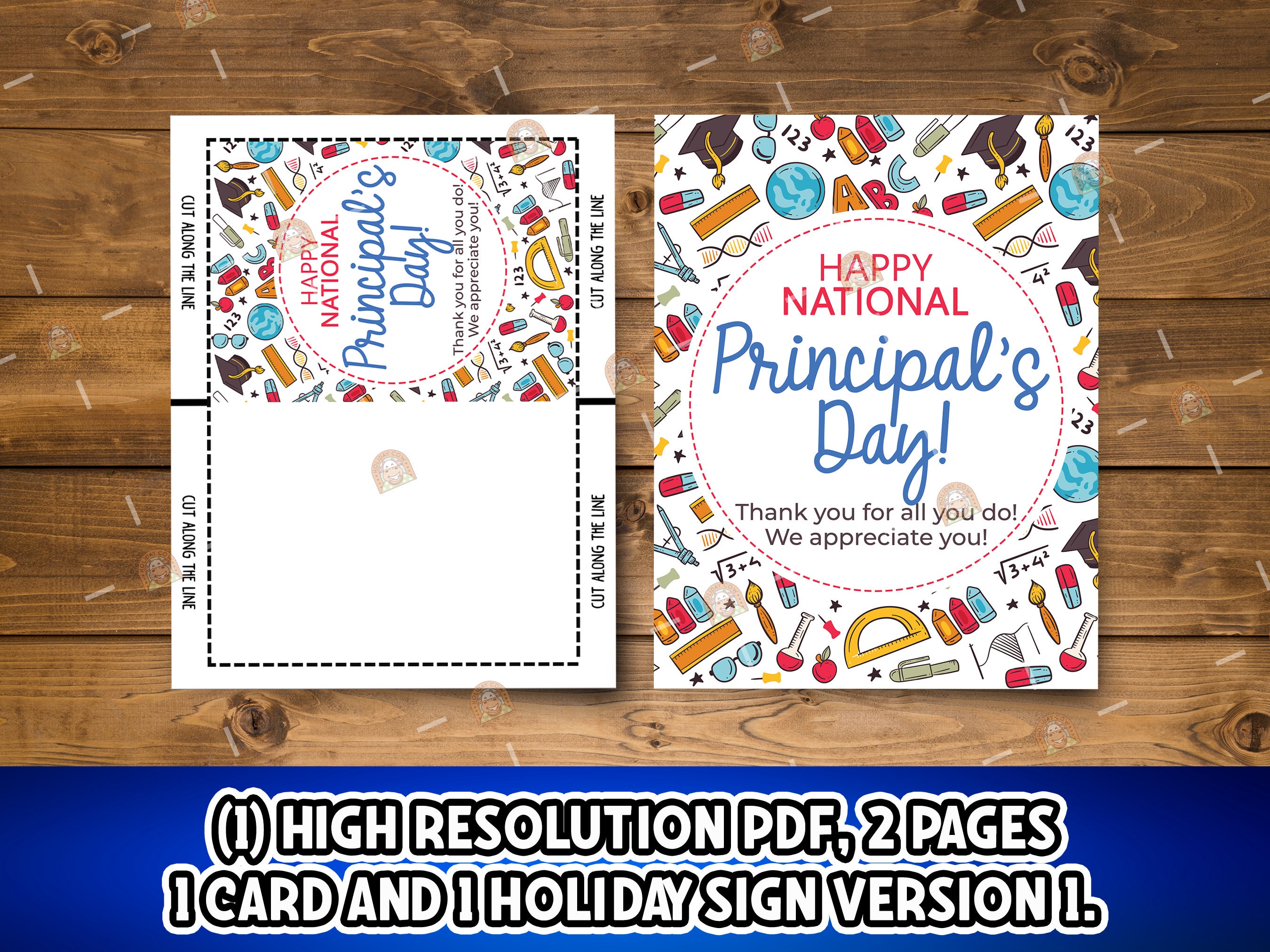Principal Appreciation Card, School Principal Gift Printable , National ...