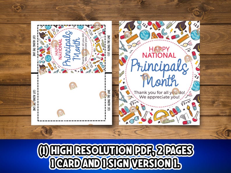National Principals Month Card Printable, Principal Appreciation Month ...