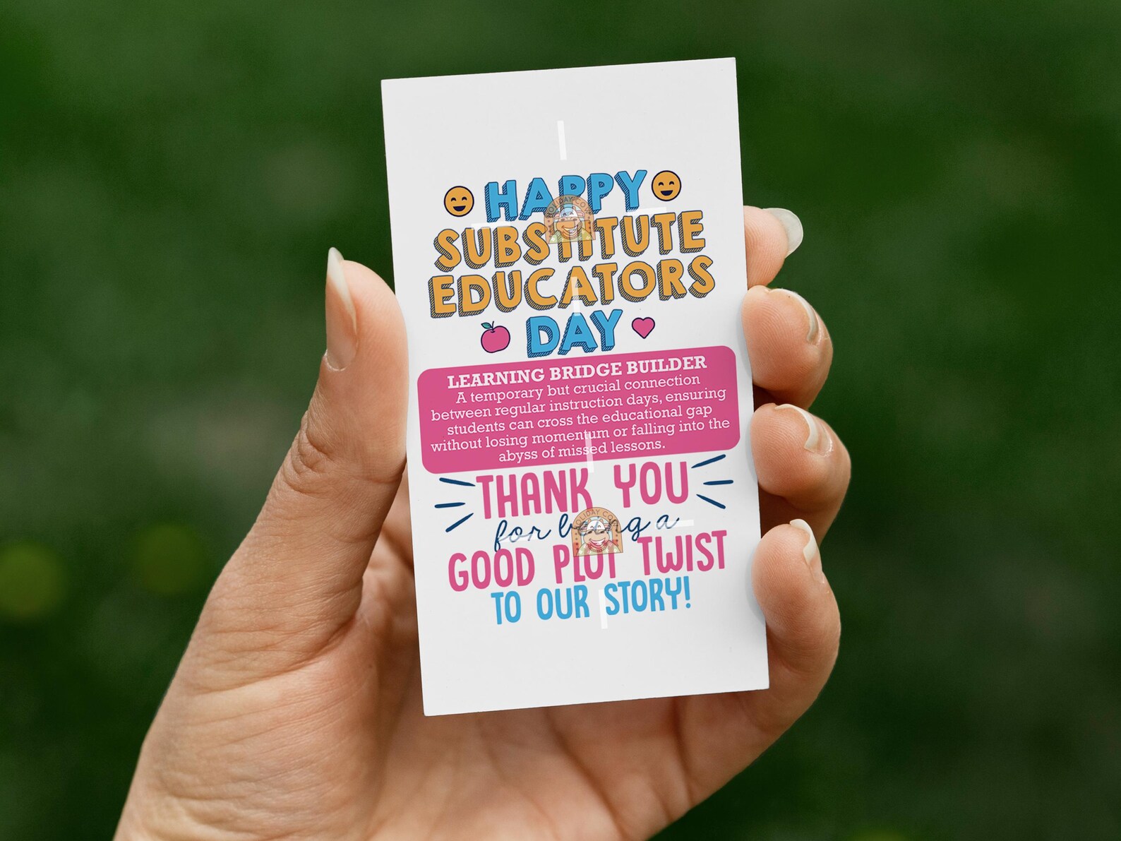 Substitute Educators Day Tags, Printable Substitute Teacher Thank You ...