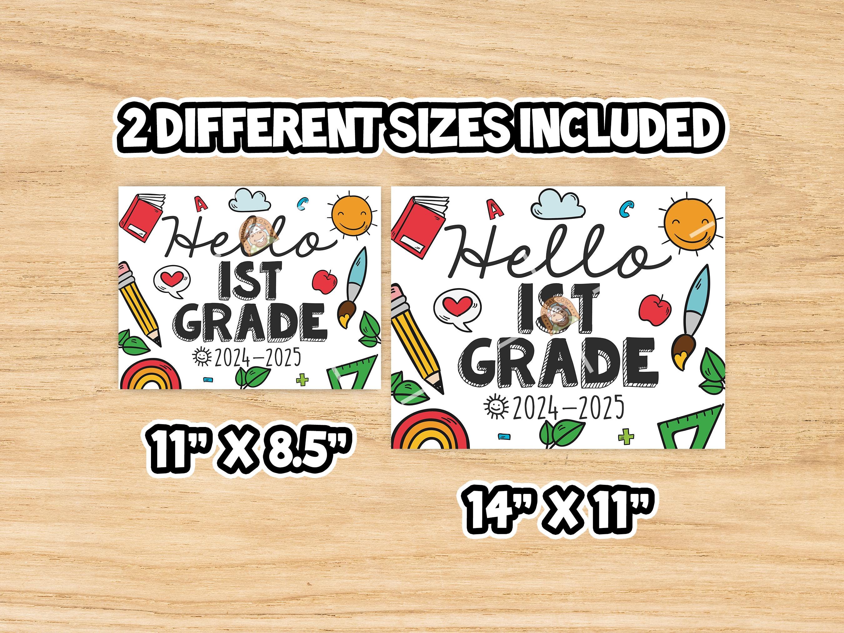 First Day of 1st Grade Sign, First Day of School Sign Printable, Back ...