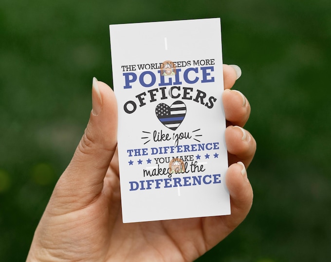 Police Appreciation Printable Sign and Gift Tags, We Back the Blue and ...