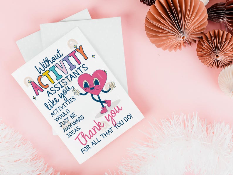 Activity Assistants Gift, Printable Activity Professionals Week , Thank ...