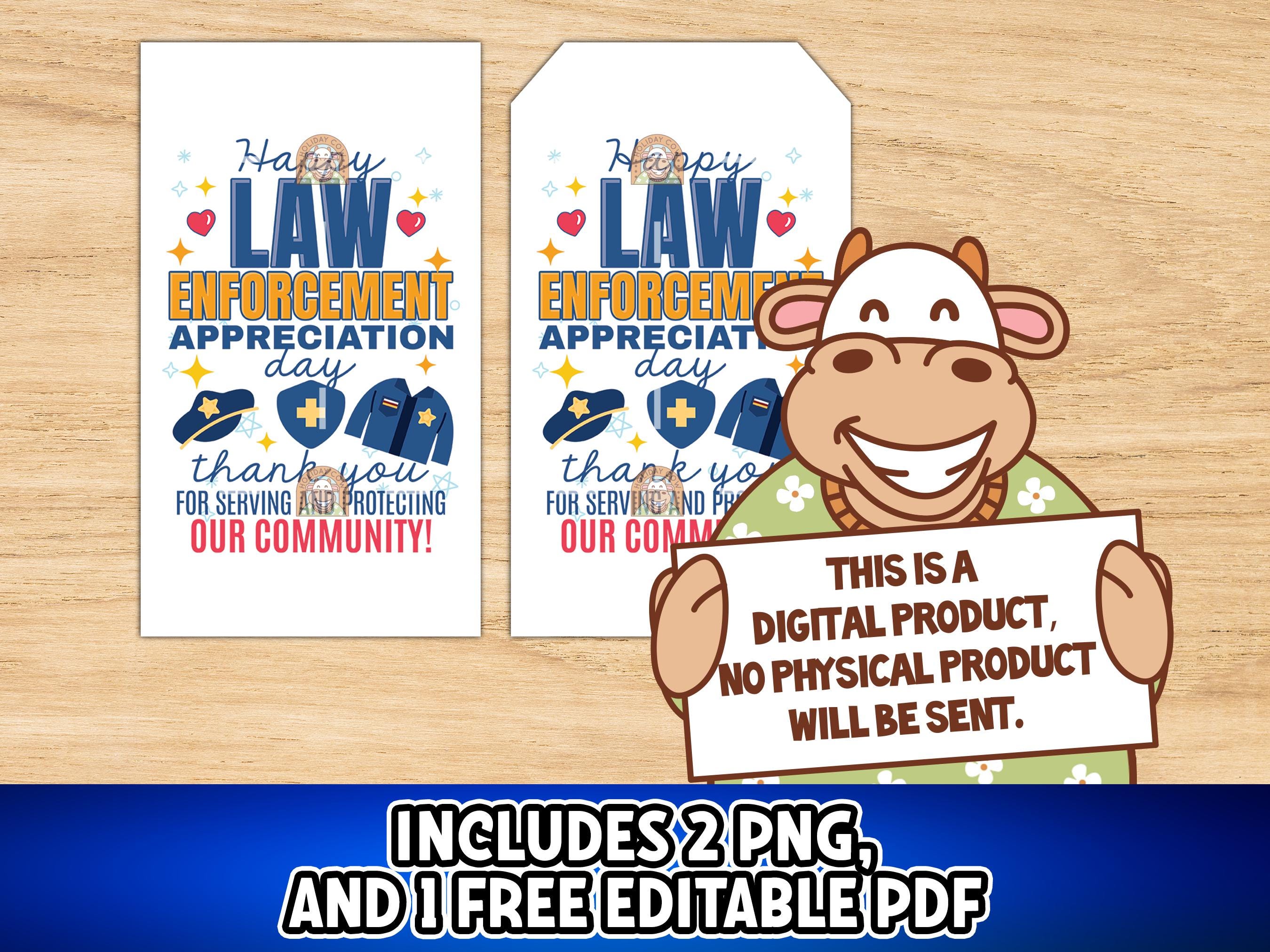 Printable Law Enforcement Appreciation Day Labels, LEAD Tag, Law ...