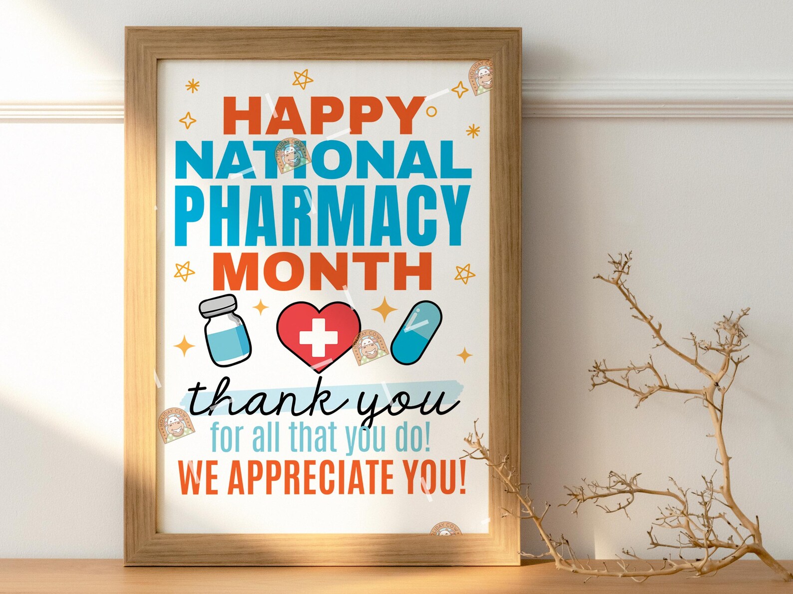 National Pharmacy Month Card Printable, Pharmacy Month Gift, Pharmacy ...