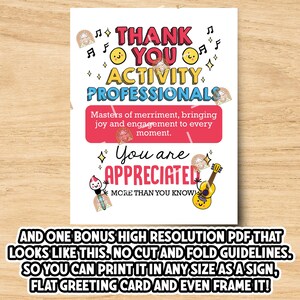 Activity Professionals Gifts, Printable Activity Professionals Week ...