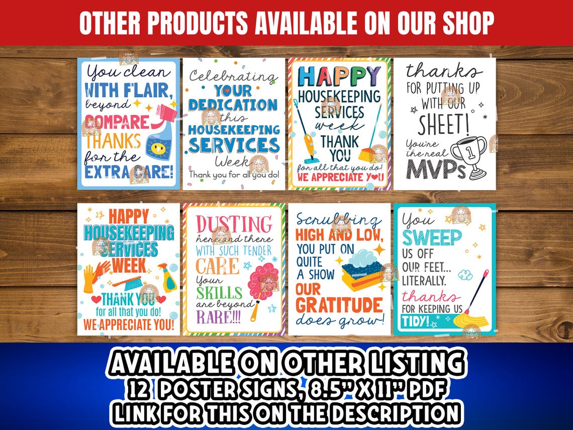 Housekeeping Week Card Printable, Housekeeping Appreciation Week Gift ...