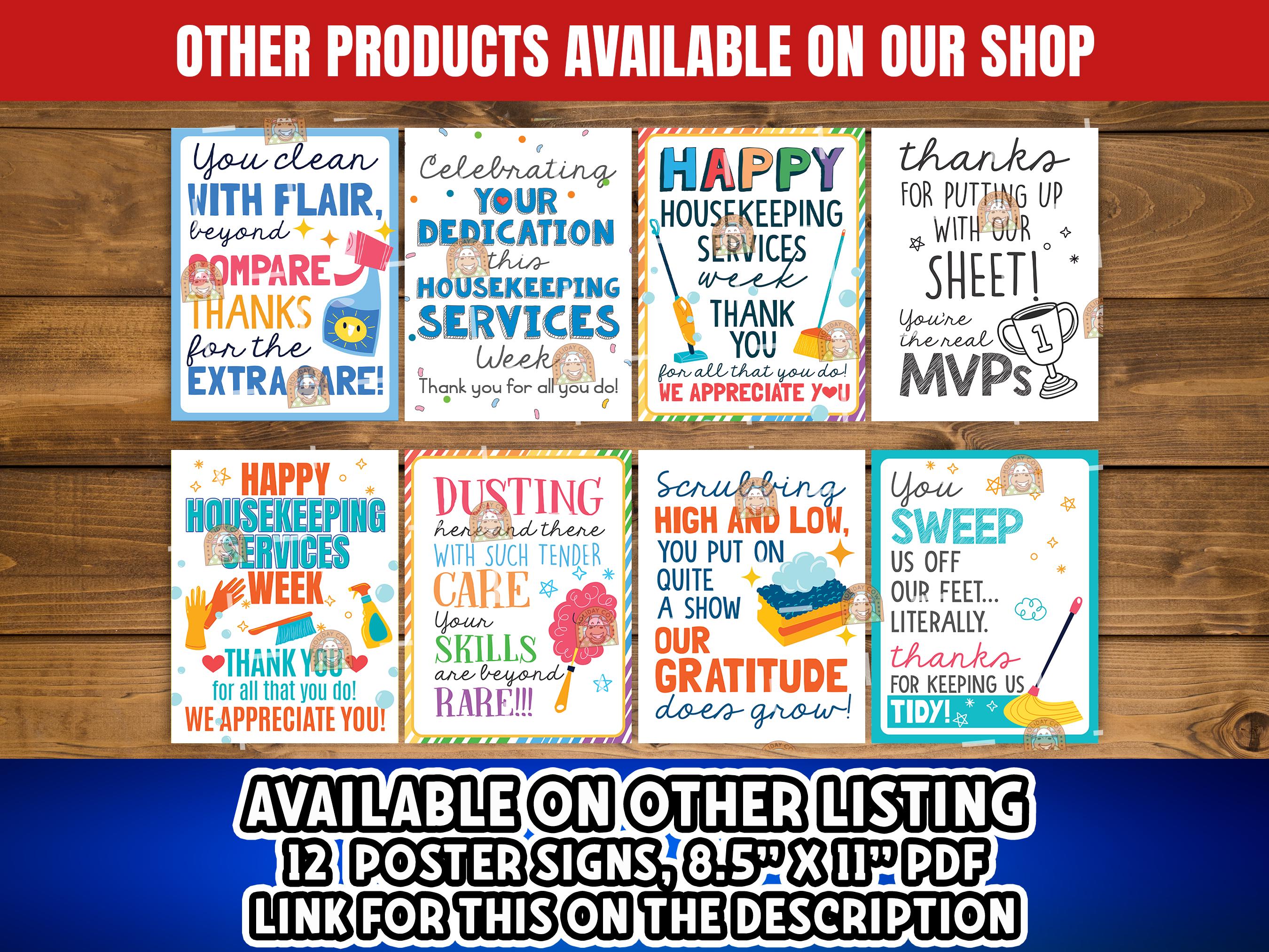 Housekeeping Week Card Printable, Housekeeping Appreciation Week Gift ...