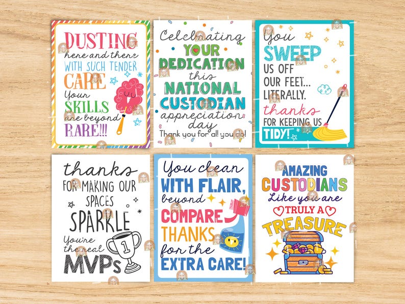Custodian Day Signs Printable, Custodian Appreciation Gift, Thank You ...