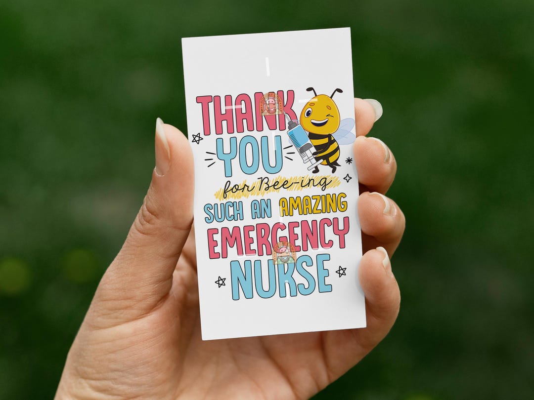 ER Nurse Day Gift Tag, ER Nurse Week Tag Printable, Thank You Er Nurse ...