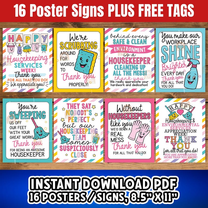 Housekeeping Week Posters - Etsy