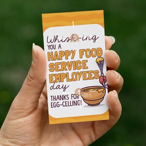 Food Service Worker Appreciation Gift Tag Printable, National Food ...