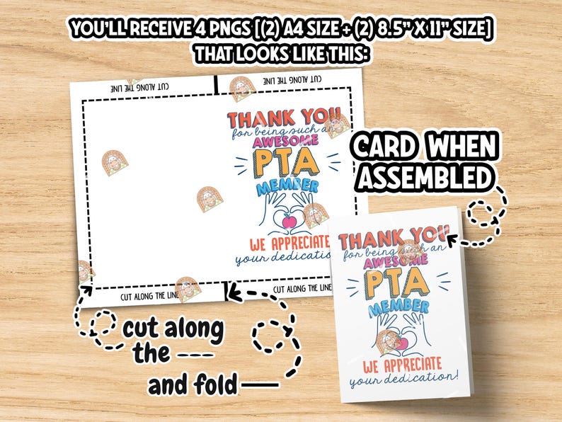 Printable PTA Members Gift, Parent Teacher Association Gift, School PTA ...