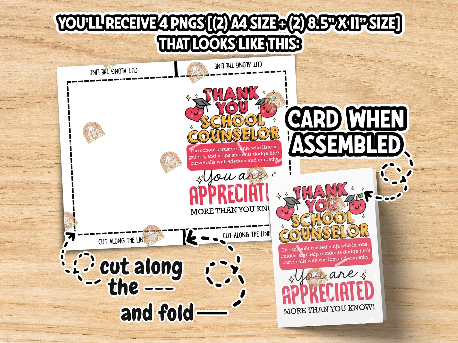 School Counselor Gift, National School Counseling Week Card Printable ...