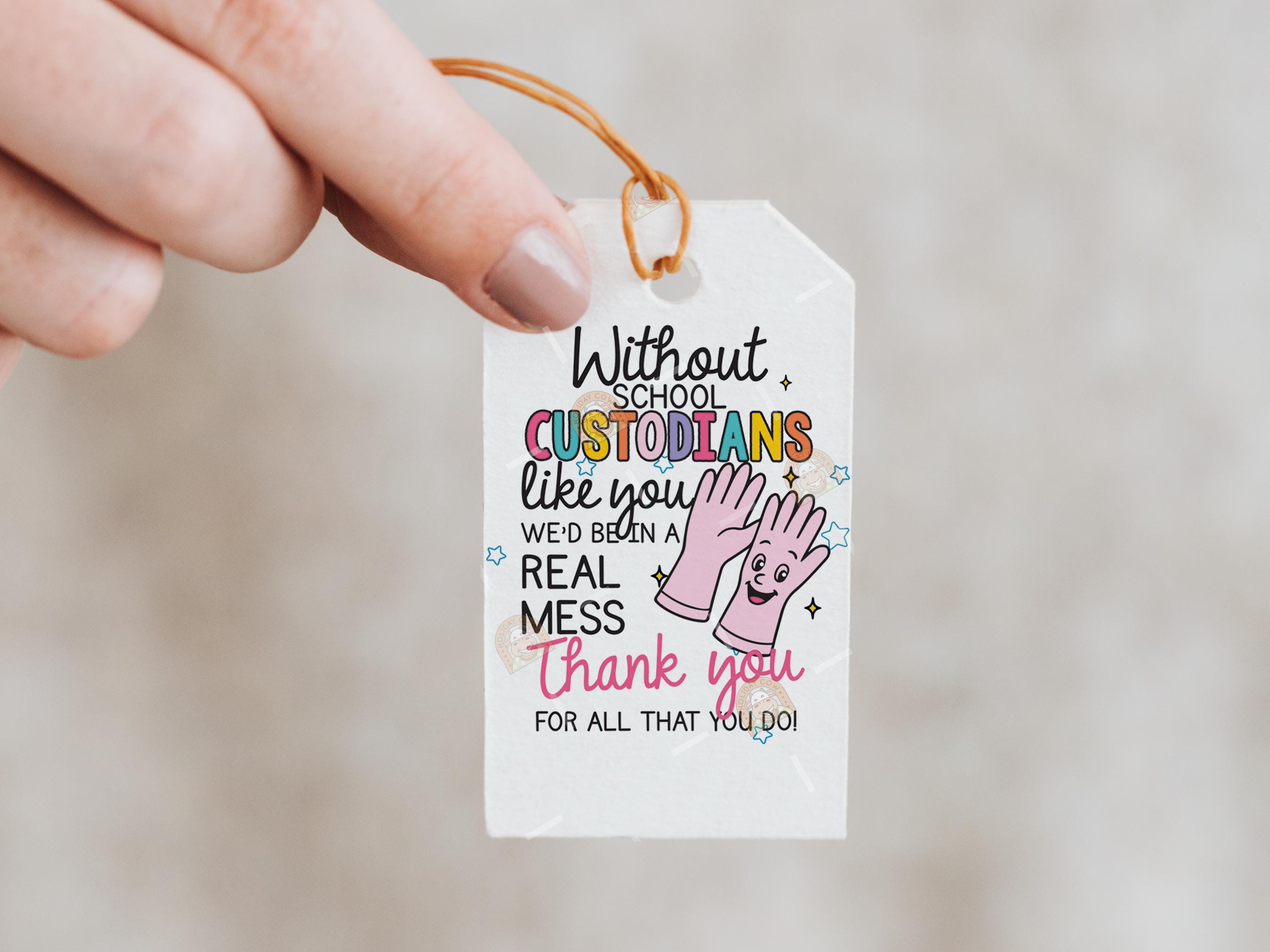 Funny School Custodian Gift Tag, Printable School Custodian ...