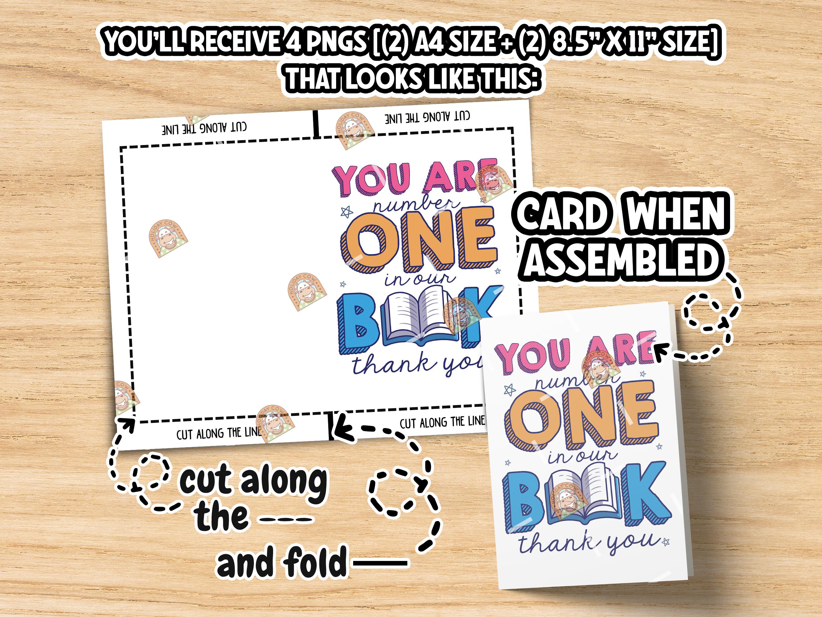 Librarian Gift, Printable Librarian Card, Thank You Librarian Day Gift ...