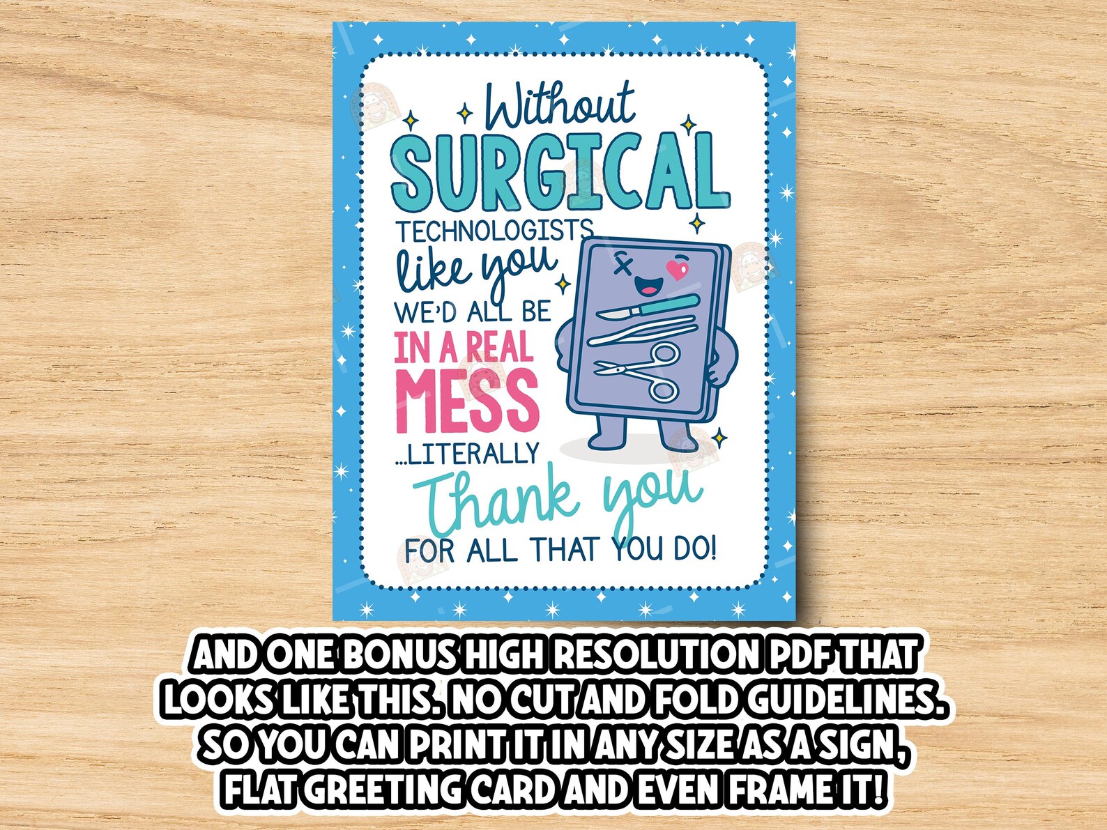 Surgical Tech Gift, Funny Surgical Tech Week, Printable Surg Tech Week ...
