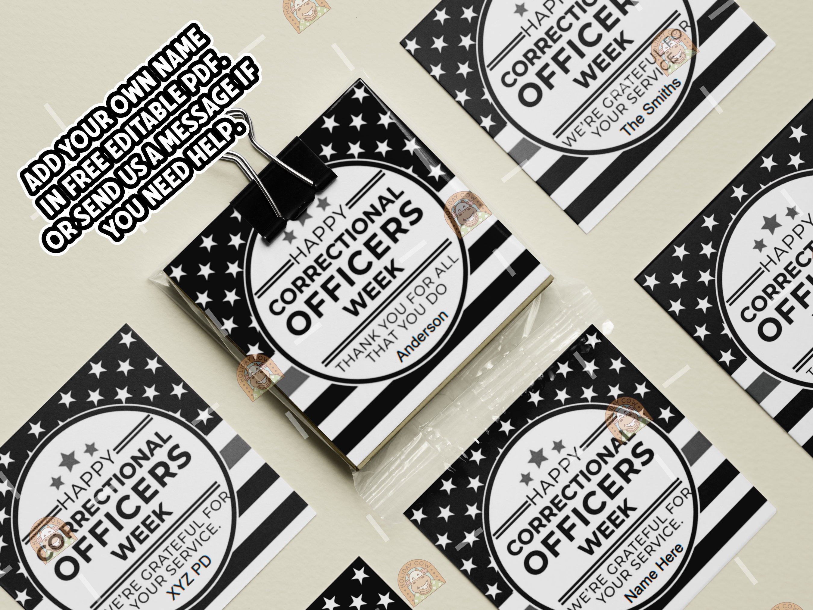 Correctional Officers Week Gift Tags Printable, Correctional Officer ...
