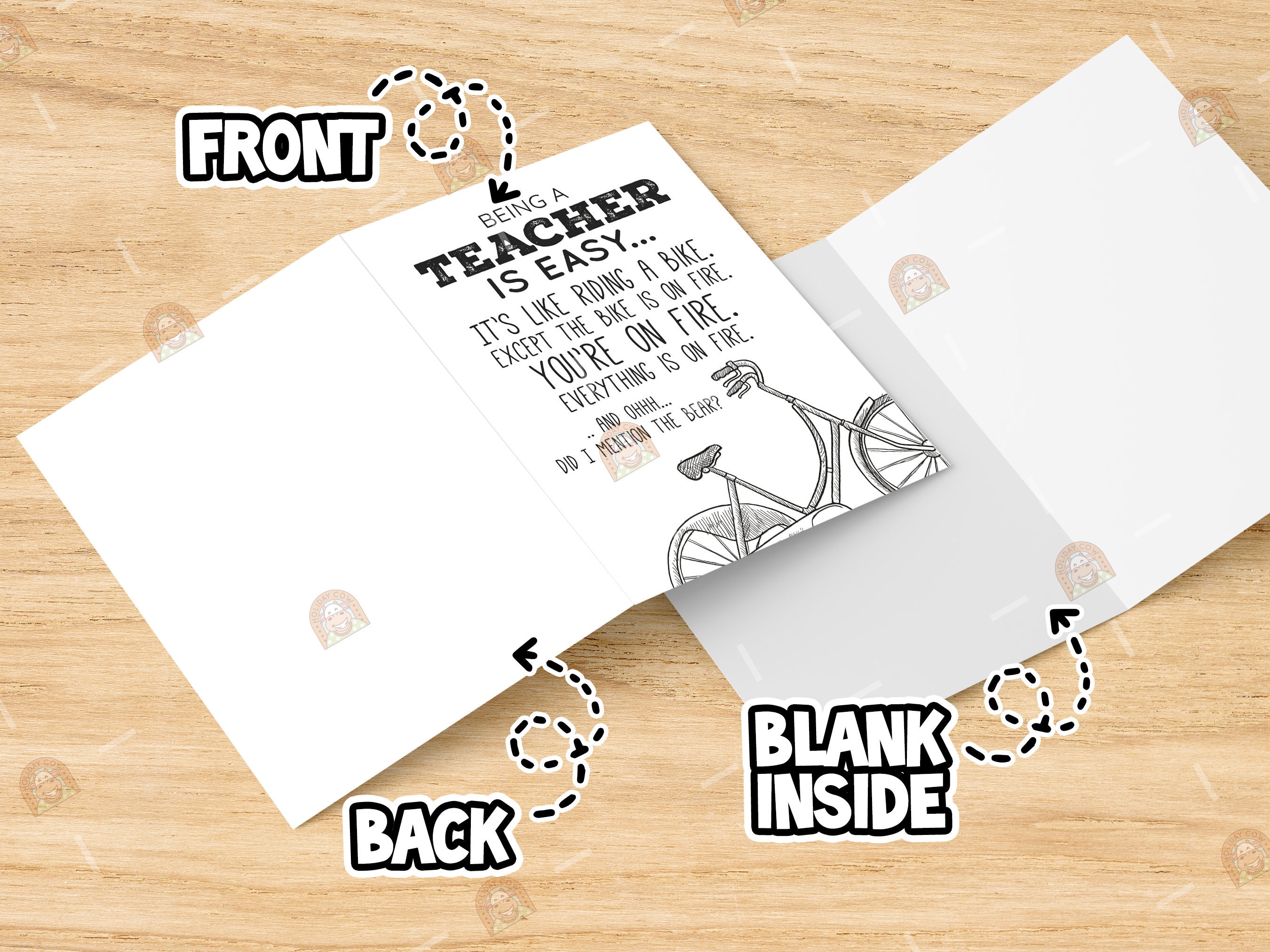 Funny Teacher Thank You Card, Teacher Appreciation Week Printable Card ...