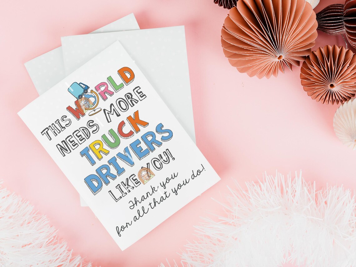 Truck Driver Appreciation Gift, Truck Driver Appreciation Week Card ...