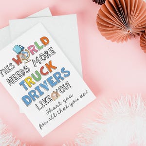 Truck Driver Appreciation Gift, Truck Driver Appreciation Week Card ...