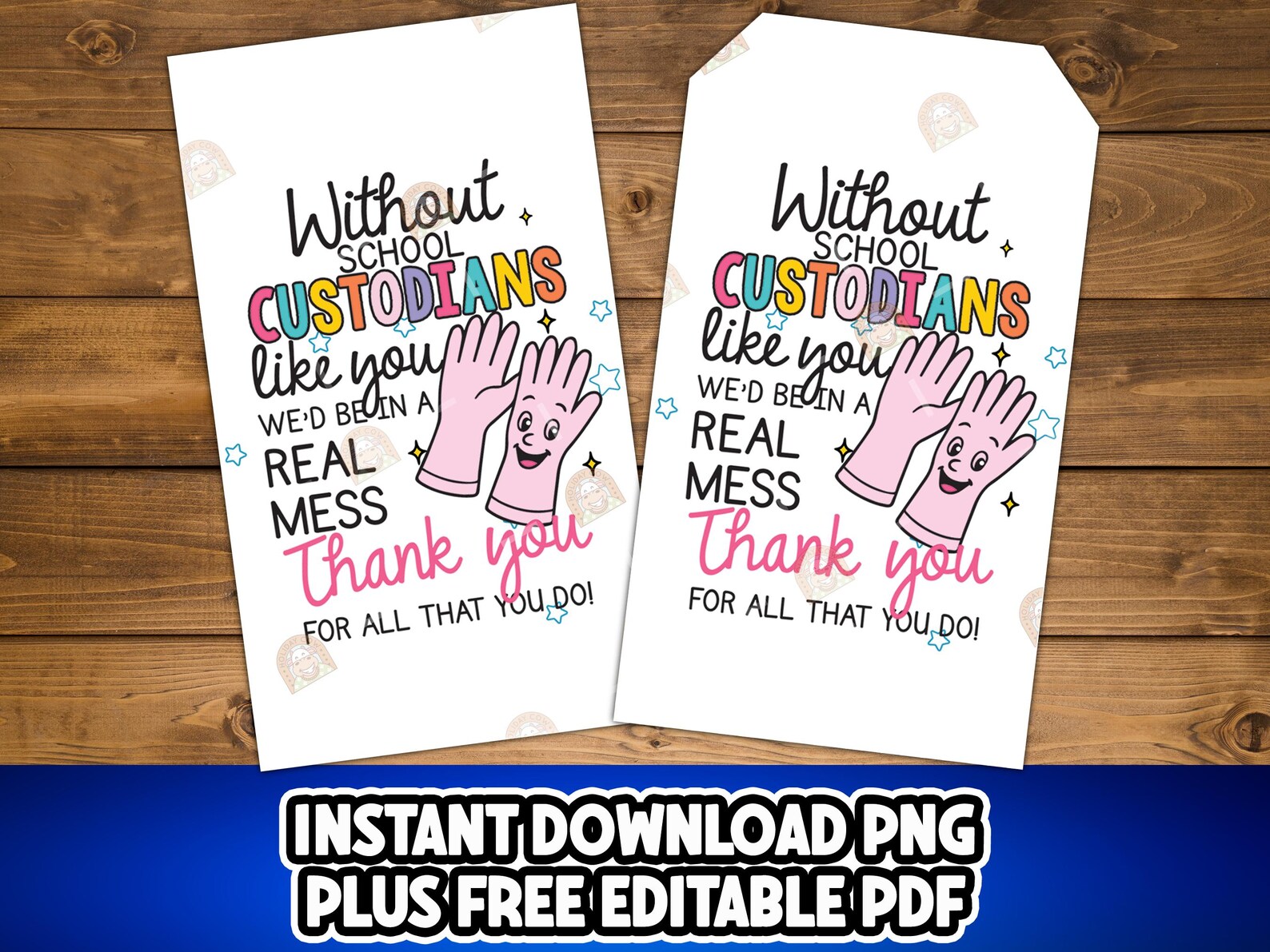 Funny School Custodian Gift Tag, Printable School Custodian ...