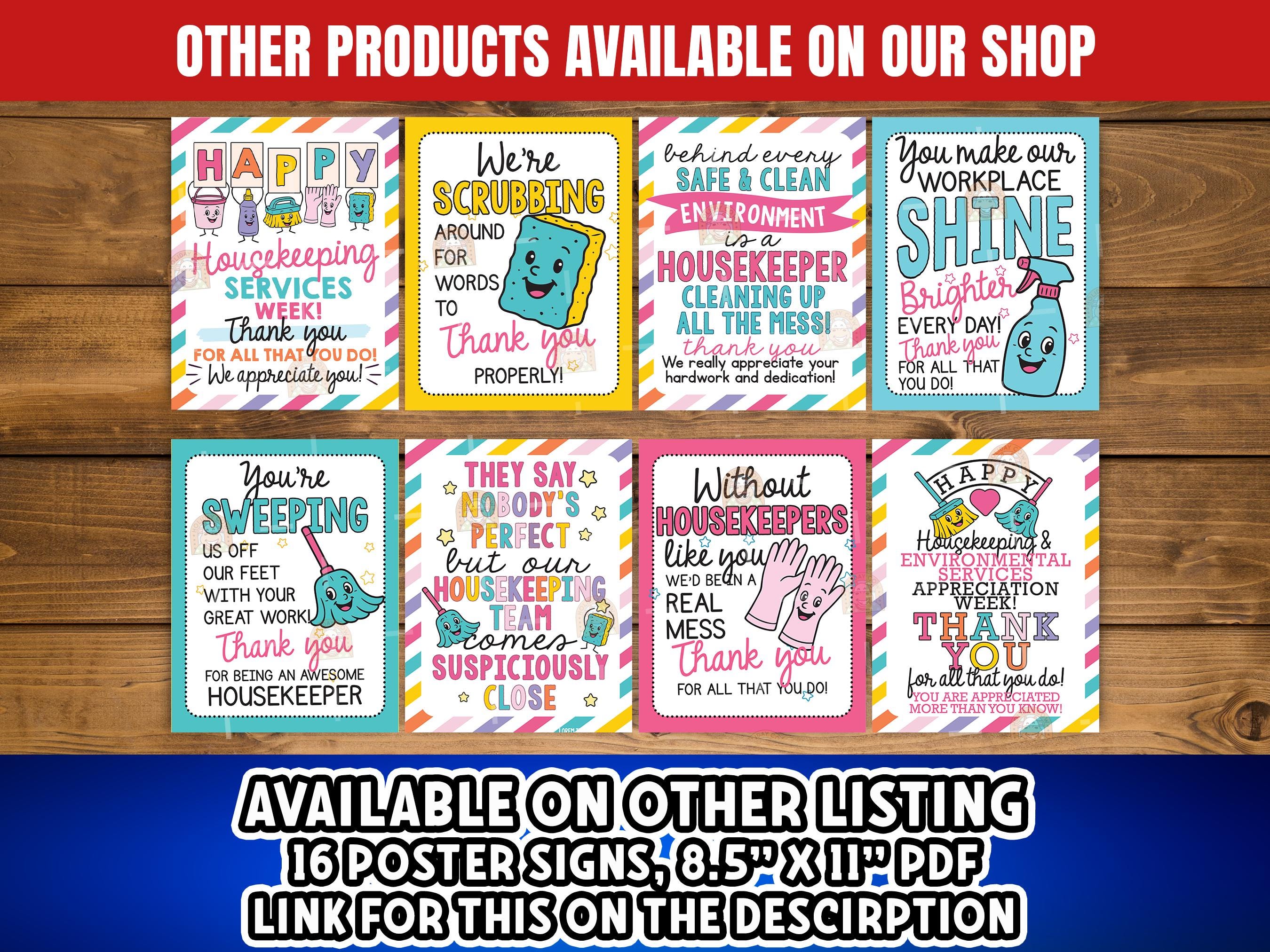 Housekeeping Week Sign Printable, Housekeeping Appreciation Week Sign ...