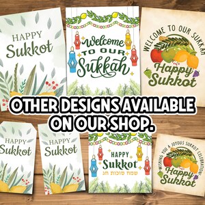 Happy Sukkot Set, Sukkot Printable Tag, Sukkot Gift Card, Sukkot Card ...