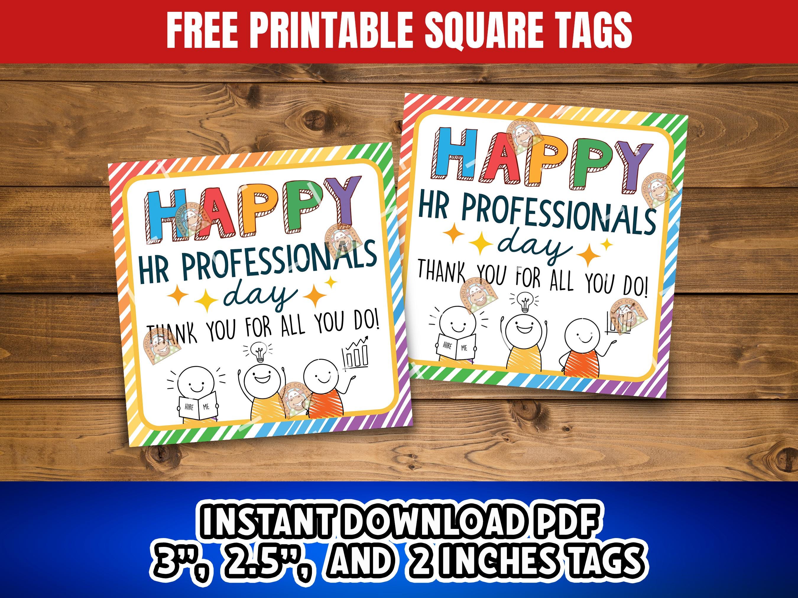 HR Professionals Day Sign Printable, Human Resources Professional Day ...