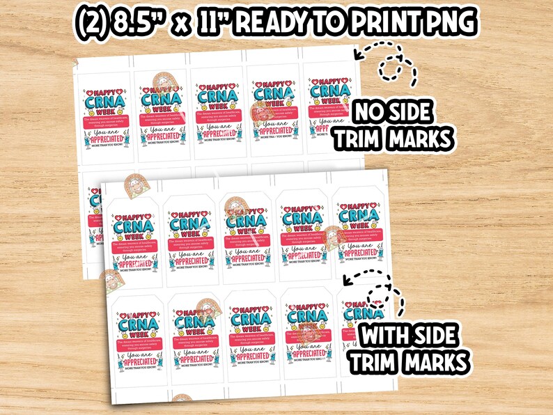 Printable CRNA Week Tag, Nurse Anesthetist Week Gift Tag, Srna Thank ...