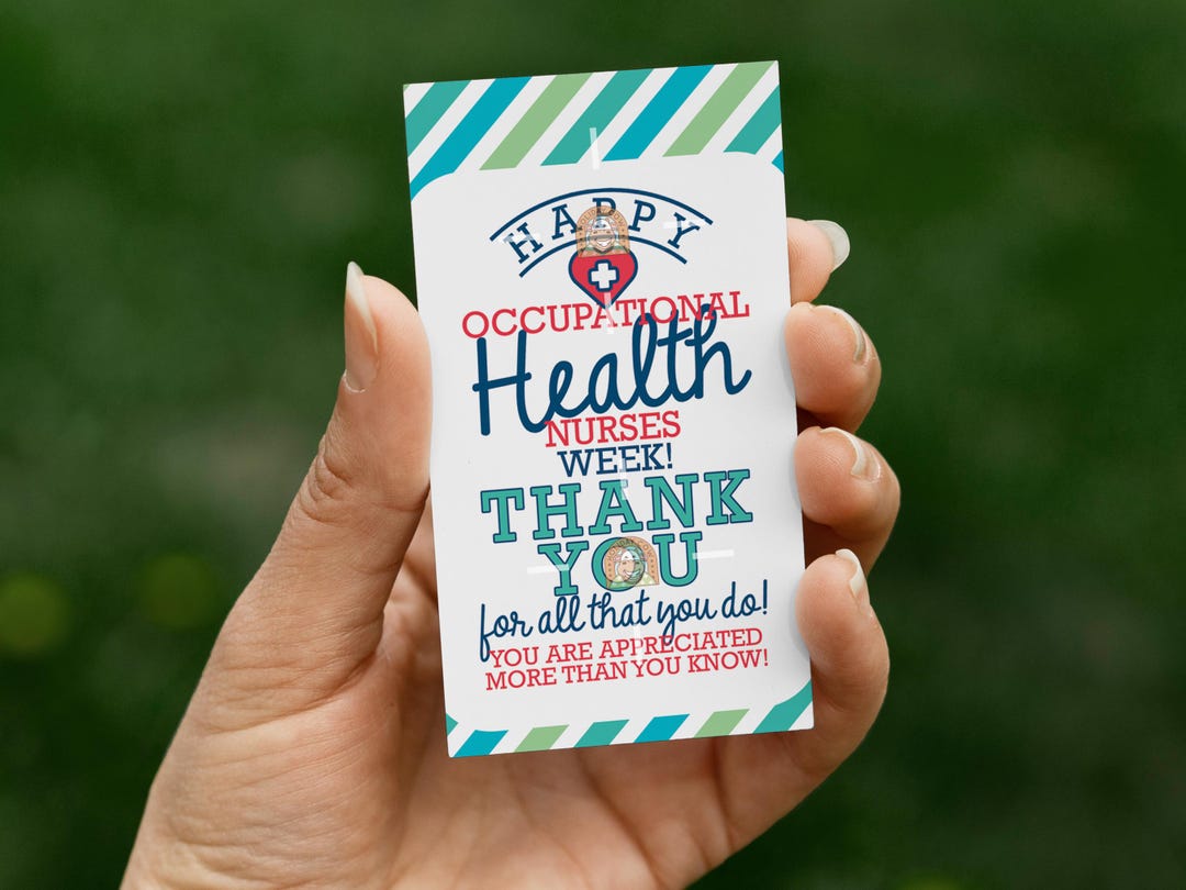 Printable Occupational Health Nurses Week Tag, Occupational Health ...