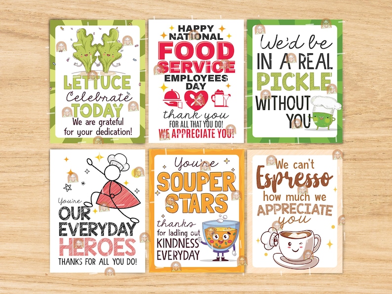 National Food Service Employees Day Signs Printable, Food Service ...