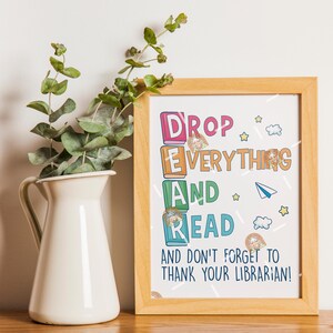 School Librarian Day Posters Printable, Librarian Thank You, Librarian ...