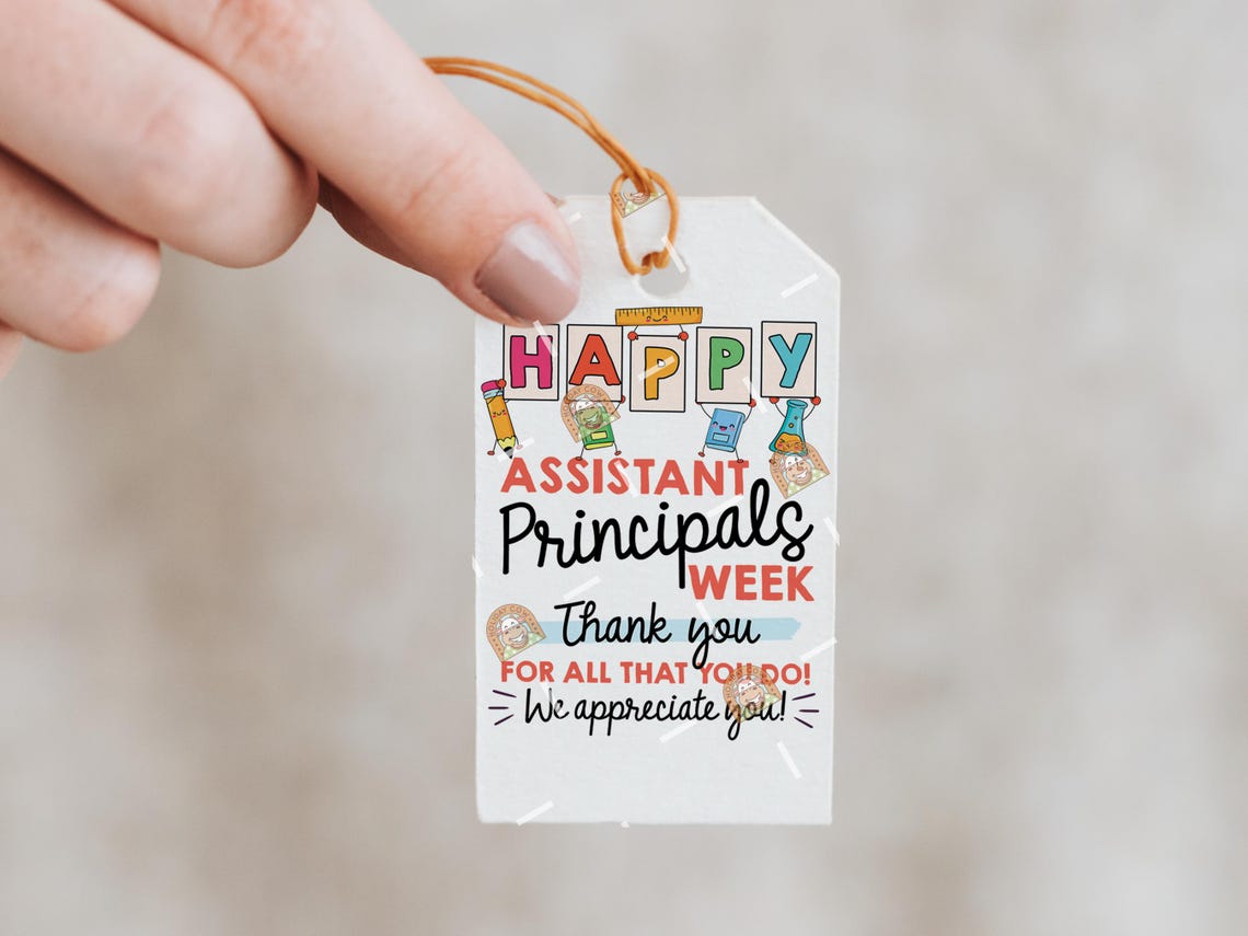 Assistant Principals Week Gift Tag Printable, Assistant Principal Week ...
