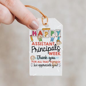 Assistant Principals Week Gift Tag Printable, Assistant Principal Week ...