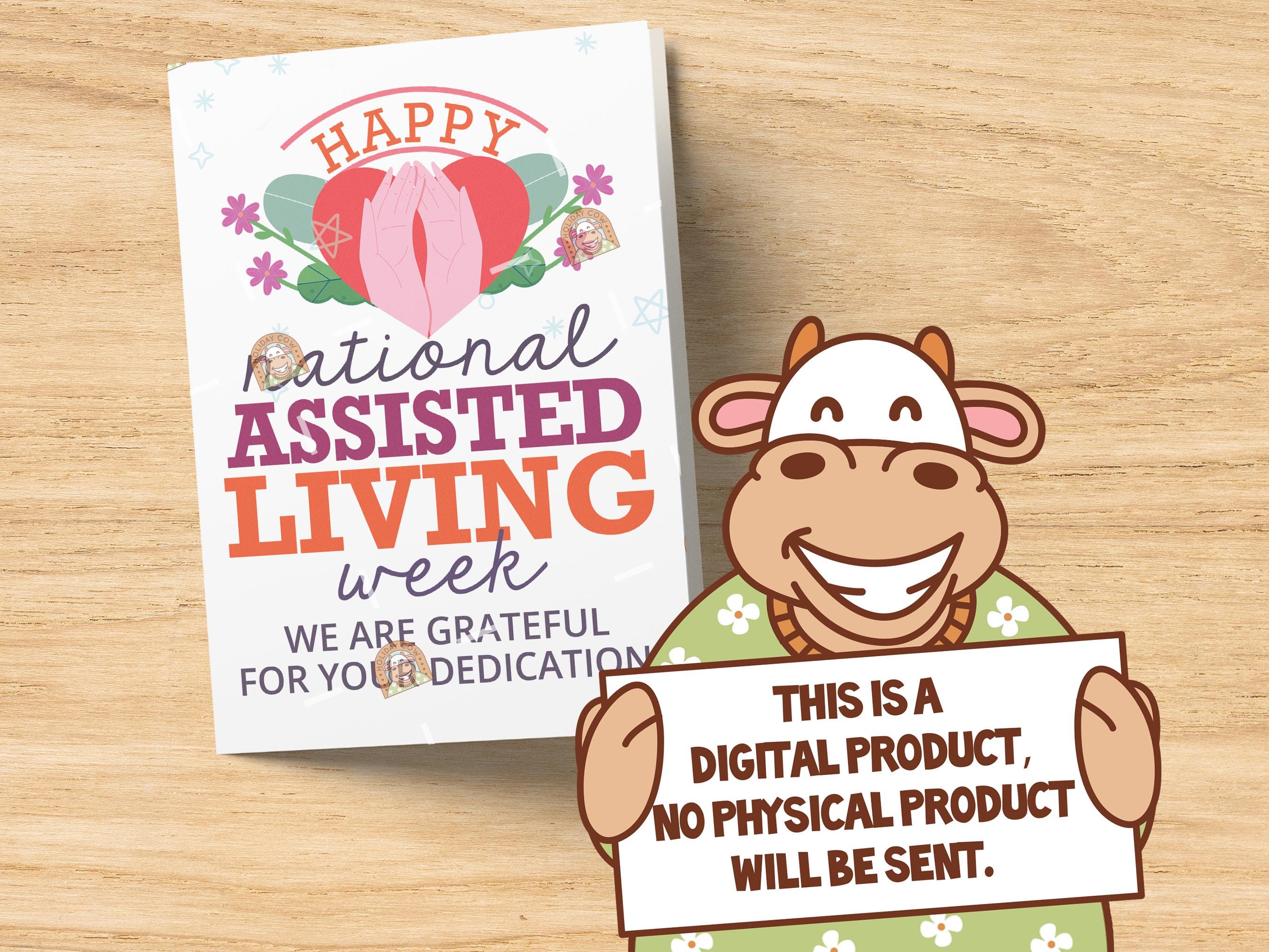 Assisted Living Week Card Printable, National Assisted Living Week Gift ...