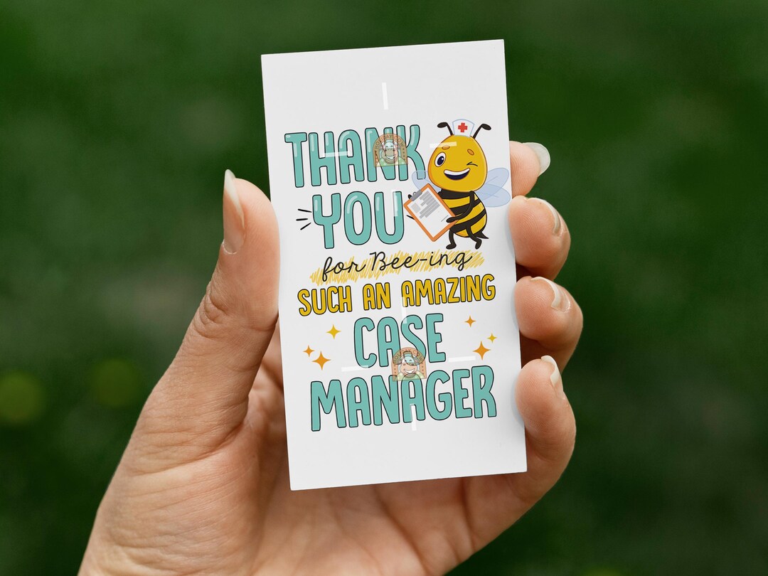 Case Manager Gift Tag, Case Management Week Tag Printable, Thank You ...