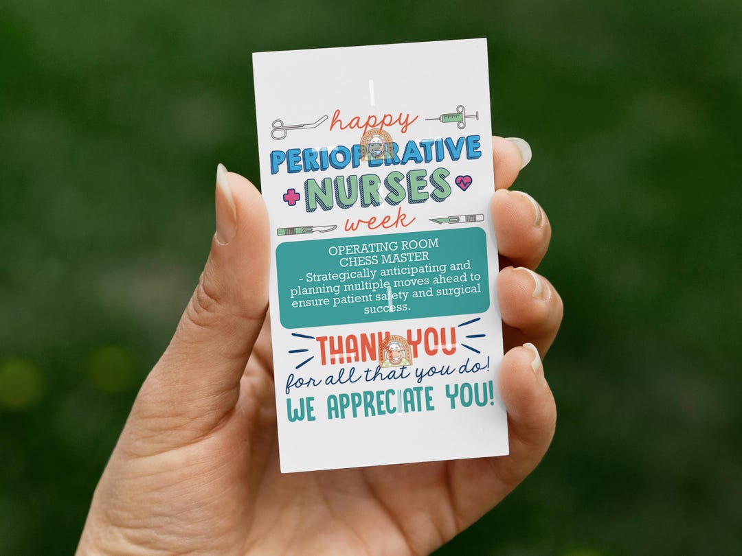 Printable Periop Nurses Week Tag, Perioperative Nurses Week Tag ...