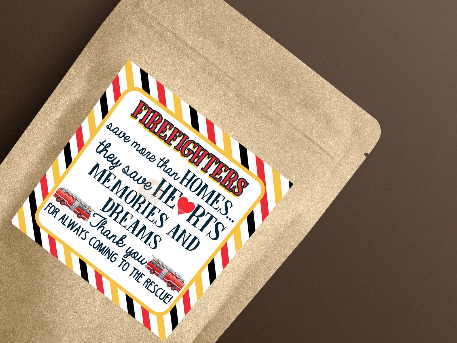 Firefighter Tags Printable, Firefighter Appreciation Tags, Firefighter ...