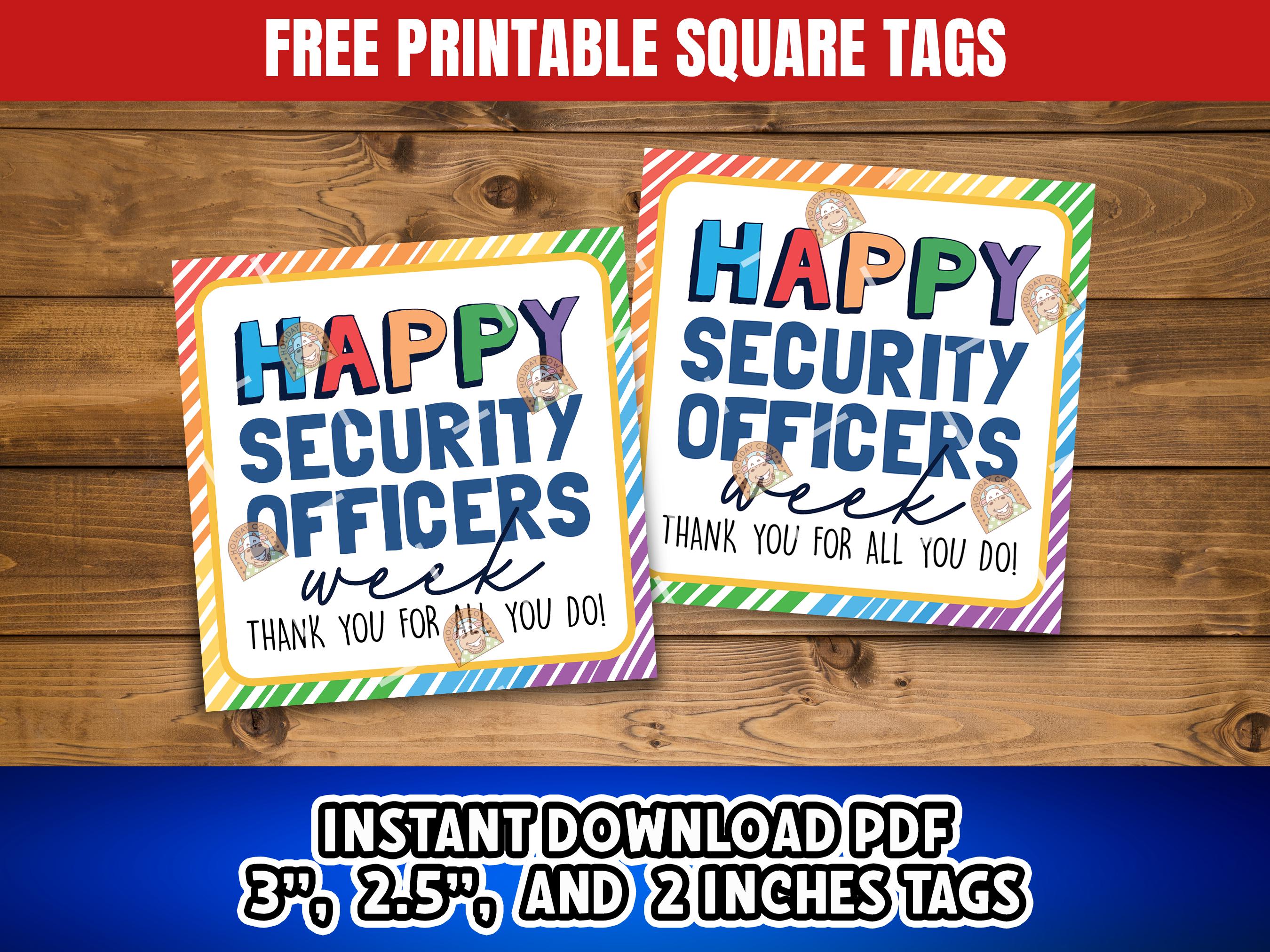 Security Officers Week Signs Printable, Security Officers Appreciation ...