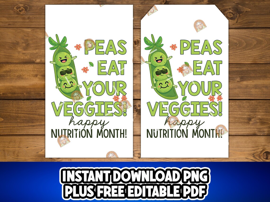Printable Nutrition Month Gift Tag, School Nutrition Month Tag ...