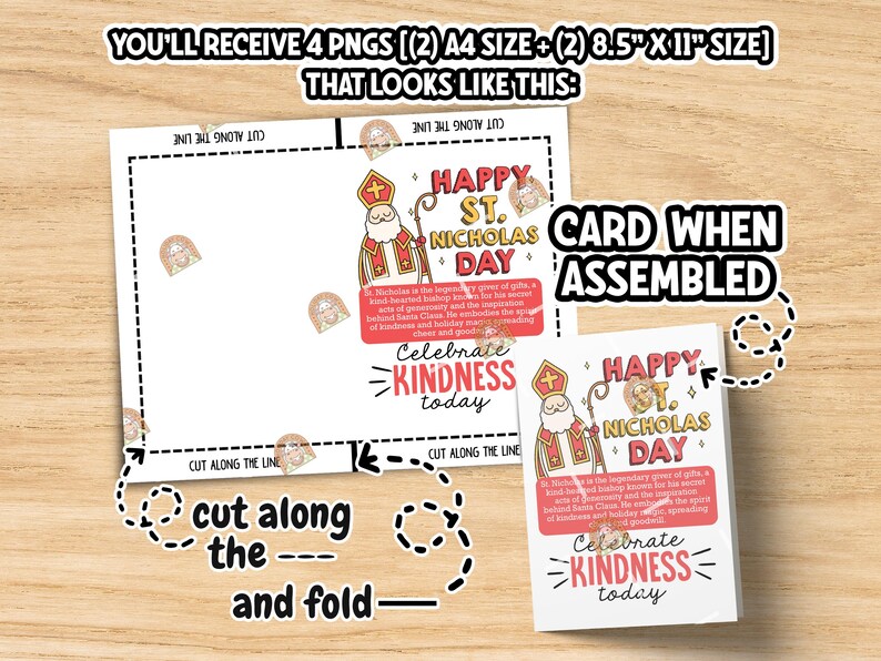 Saint Nicholas Day Card, Printable St Nicholas Day Card, St. Nicholas ...