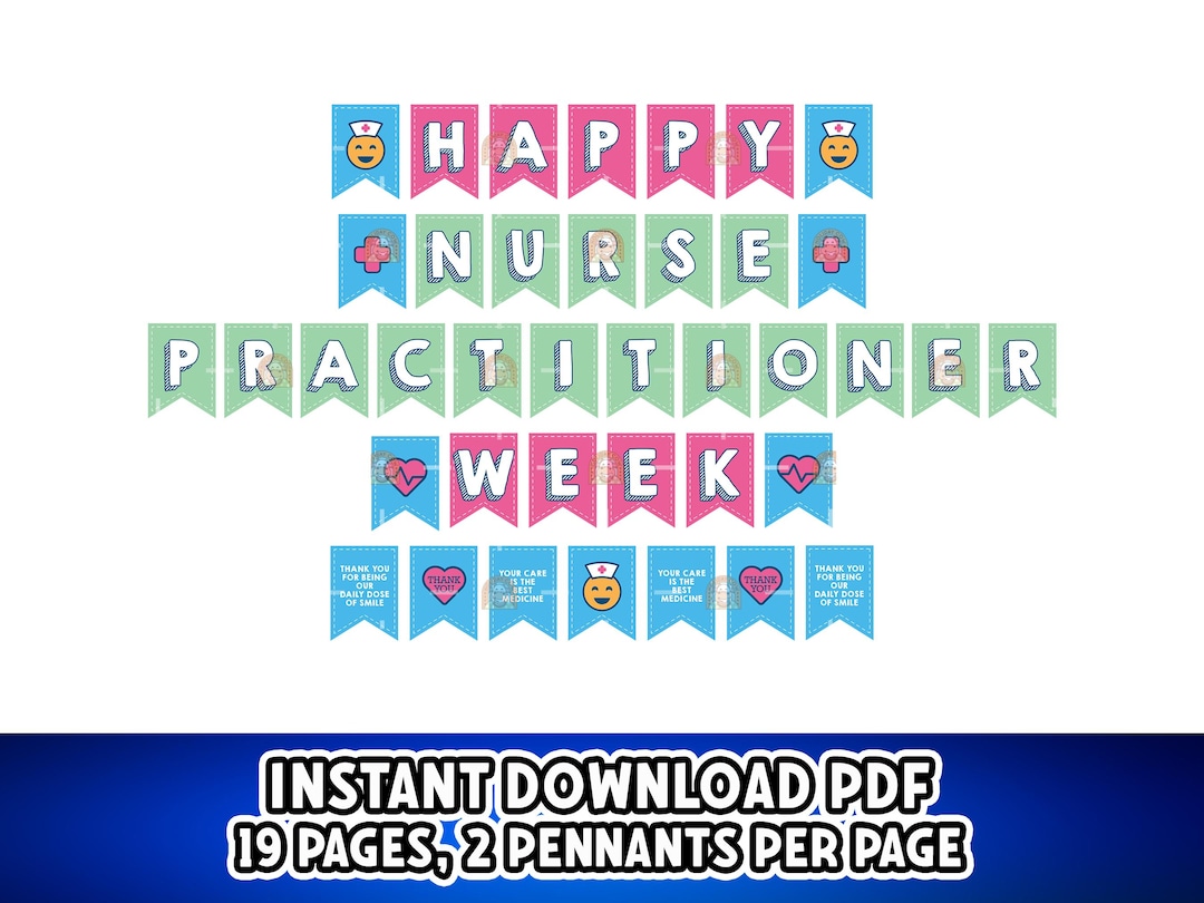 Nurse Practitioner Week Banner Printable, Nurse Practitioner Week Sign, Happy NP Week Banner, NP ...