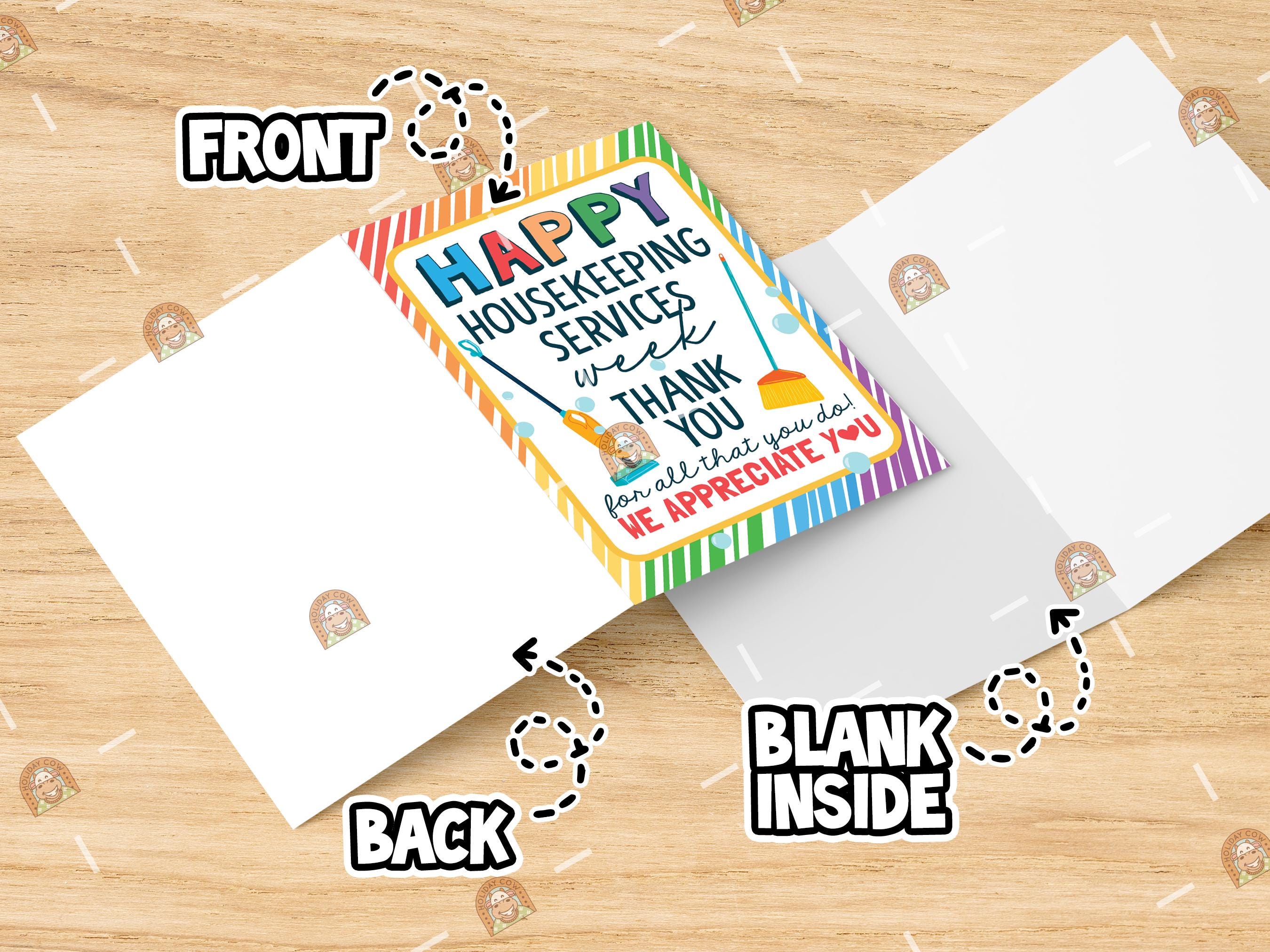 Housekeeping Week Card Printable, Housekeeping Appreciation Week Gift ...