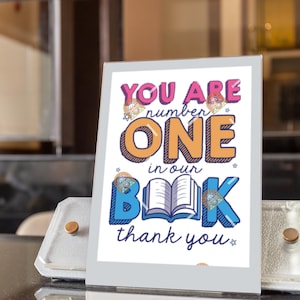 Librarian Gift, Printable Librarian Card, Thank You Librarian Day Gift ...